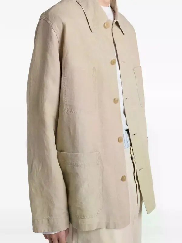 Prada Single-breasted Linen Jacket