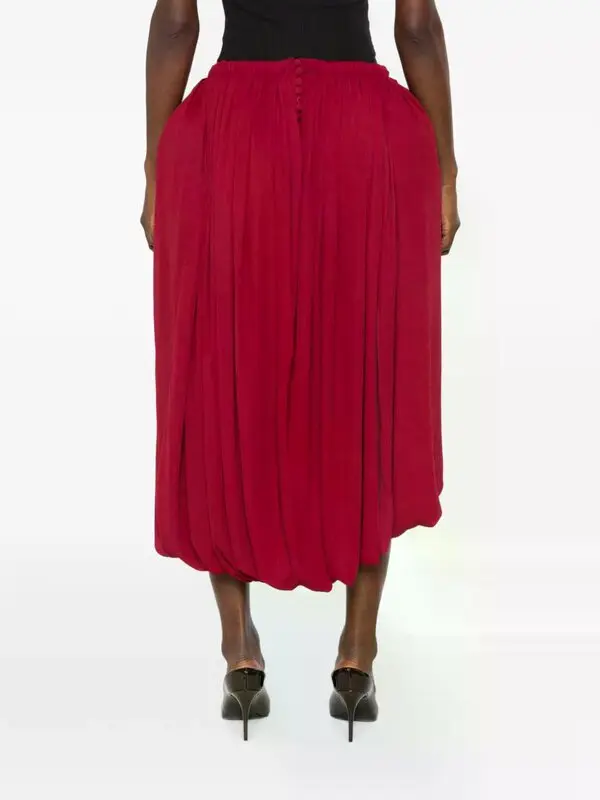 Magda Butrym Draped Bubble-hem Midi Skirt