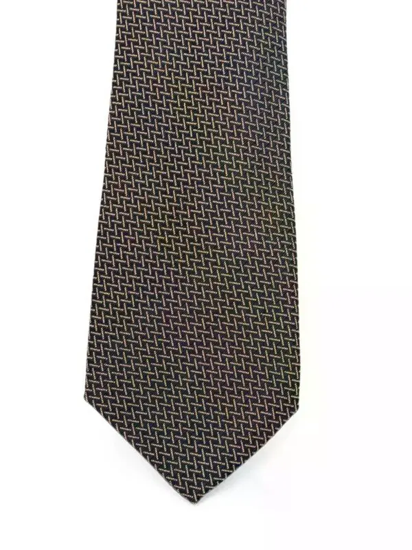 Canali Geometric-pattern Silk-blend Tie