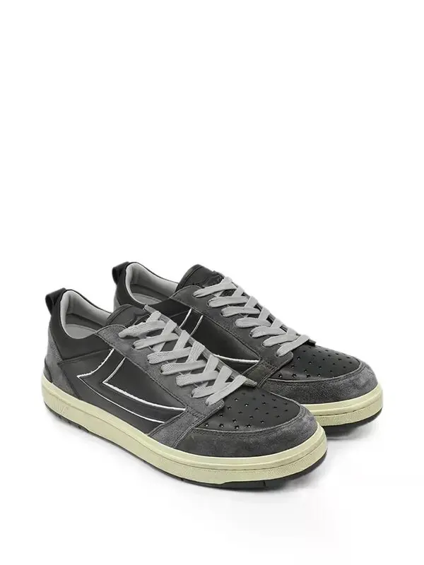 HTC LOS ANGELES Starlight Leather Sneakers - Black
