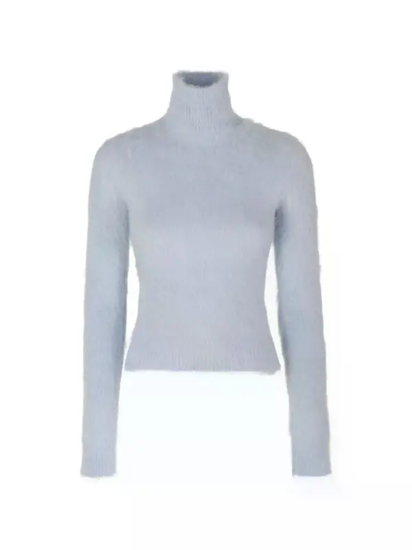 DONDUP Roll-neck Fuzzy-knit Sweater - Blue