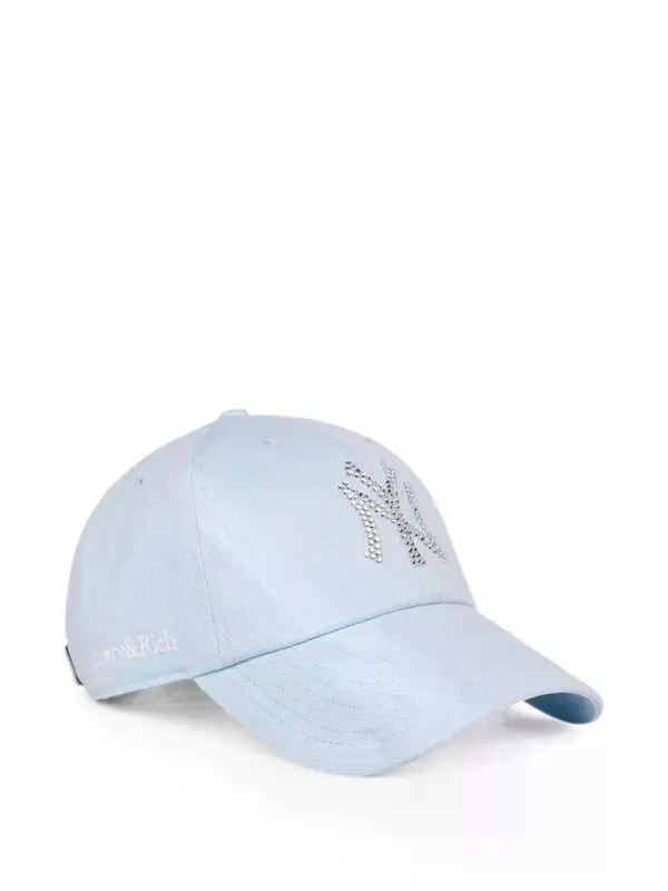 SPORTY & RICH Crystal-embellished Baseball Cap