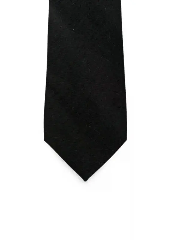 Canali Wool Tie - Black