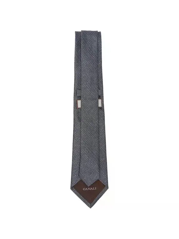 Canali Geometric-pattern Silk Tie