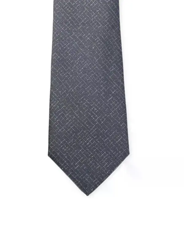 Canali Geometric-pattern Silk Tie