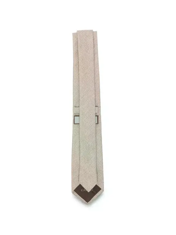 Canali Textured-finish Silk Tie - Neutrals