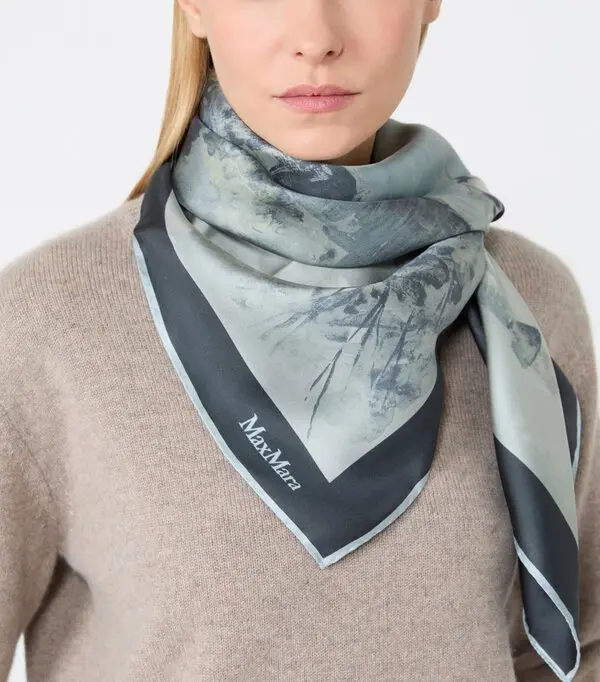 Max Mara Silk Printed Square Scarf