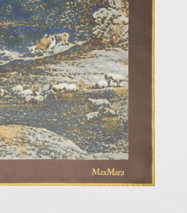 Max Mara Silk Printed Square Scarf