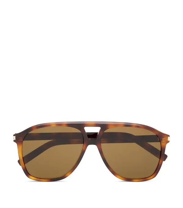 Saint Laurent Aviator 596 Sunglasses - Brown