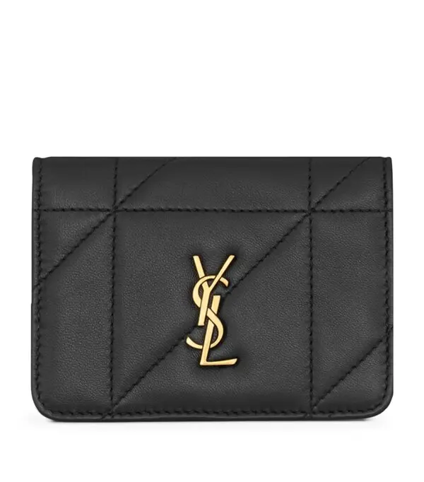 Saint Laurent Leather Jamie Bifold Card Holder - Black