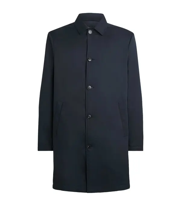 Canali Technical Car Coat - Navy