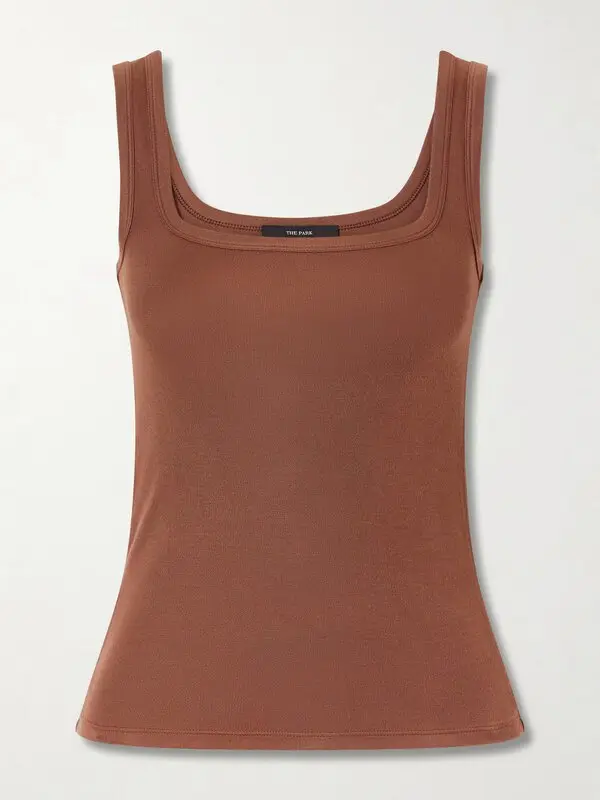 THE PARK Sawyer Cotton Tank - Brown