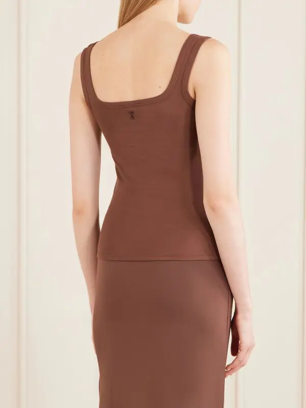 THE PARK Sawyer Cotton Tank - Brown