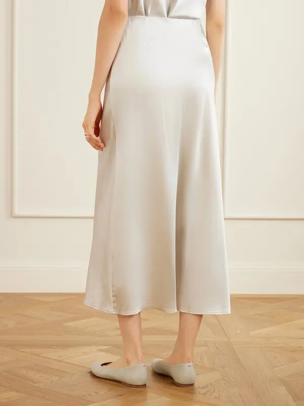 THE PARK Max Silk-satin Maxi Skirt