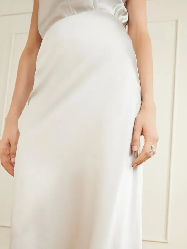 THE PARK Max Silk-satin Maxi Skirt