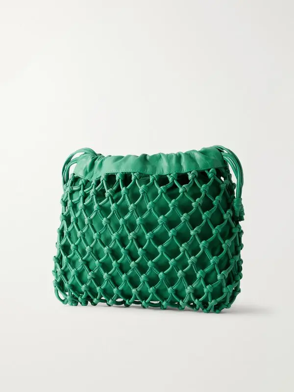 THE FRANKIE SHOP Morgan Woven Leather Clutch