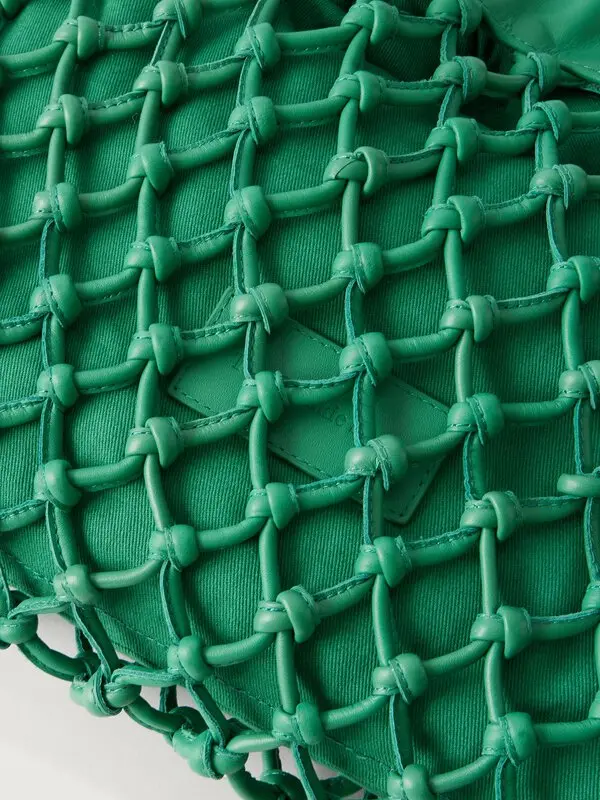THE FRANKIE SHOP Morgan Woven Leather Clutch