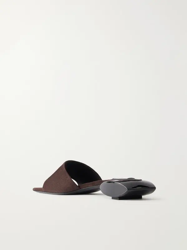 Alaïa Ellipse 30 Suede Slides