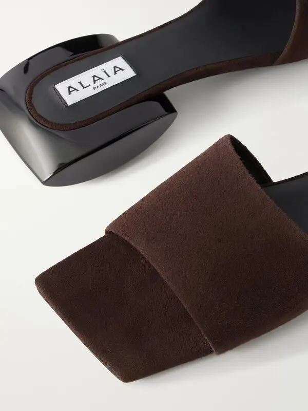 Alaïa Ellipse 30 Suede Slides