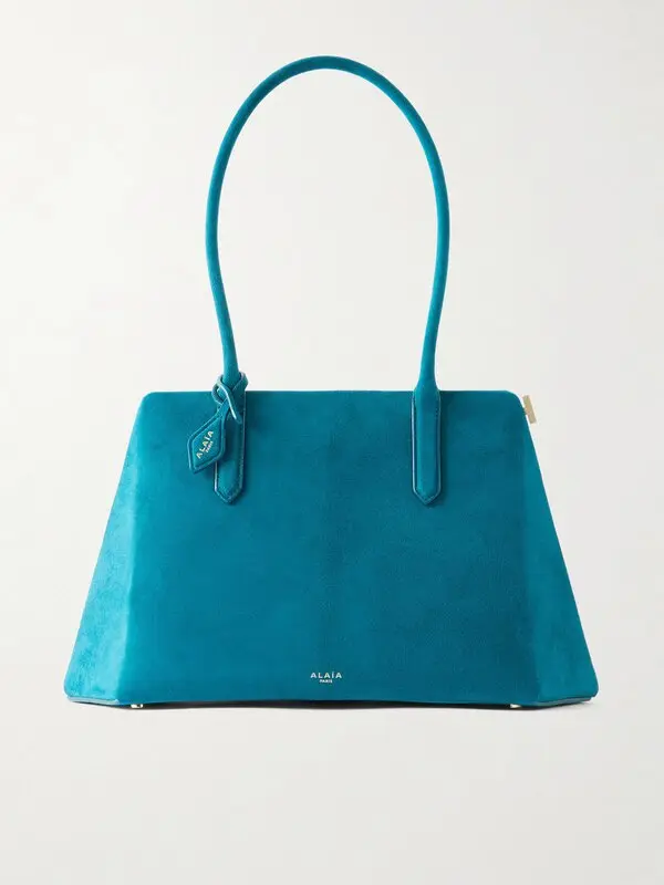 Alaïa Prisme Suede Shoulder Bag - Blue