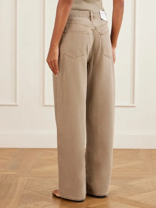 AGOLDE Low Slung Baggy Low-rise Wide-leg Jeans - Brown