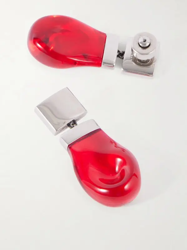 Khaite Keefe Sculptural Resin Drop Earrings