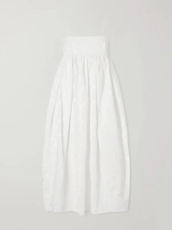 Cecilie Bahnsen Cbvilma Floral-jacquard Maxi Dress - White