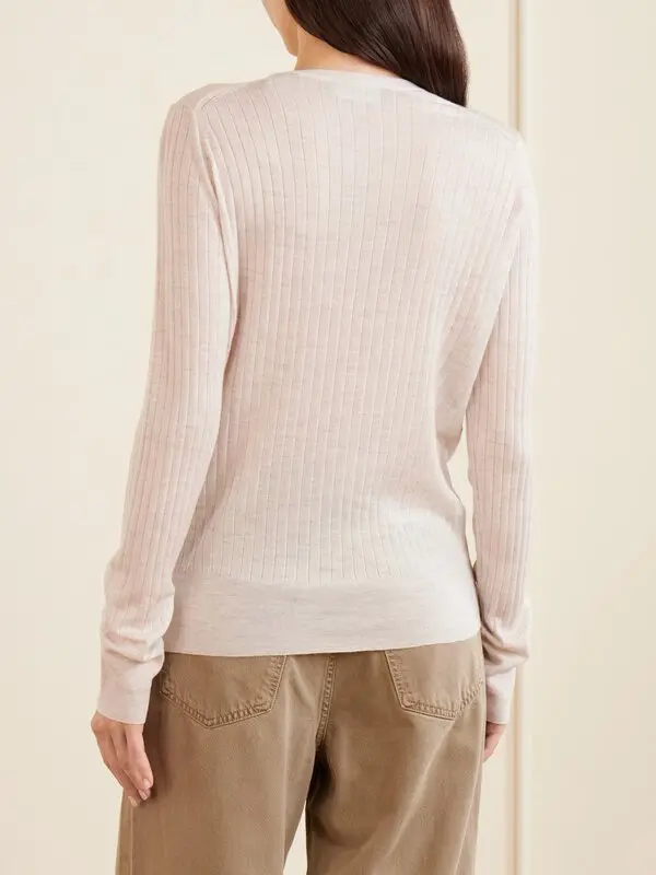 WALES BONNER Nile Henley Wool Sweatshirt