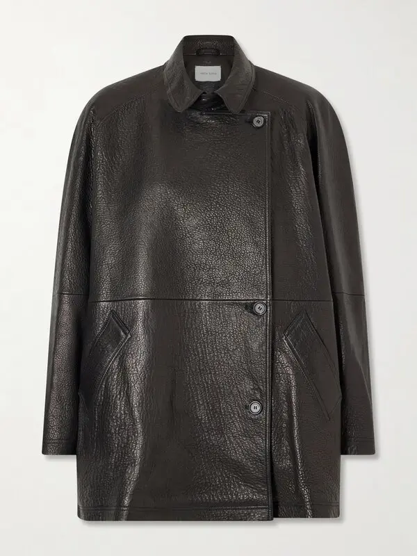 Magda Butrym Textured-leather Jacket - Black