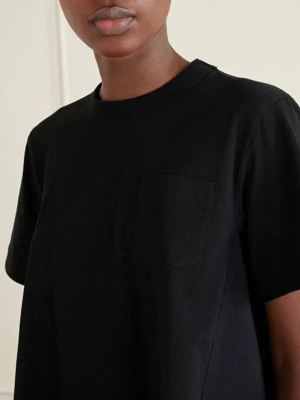 Sacai Cotton-jersey T-shirt With Paneled Detailing