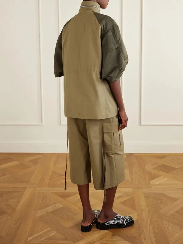 Sacai Shell-trimmed Cotton Jacket