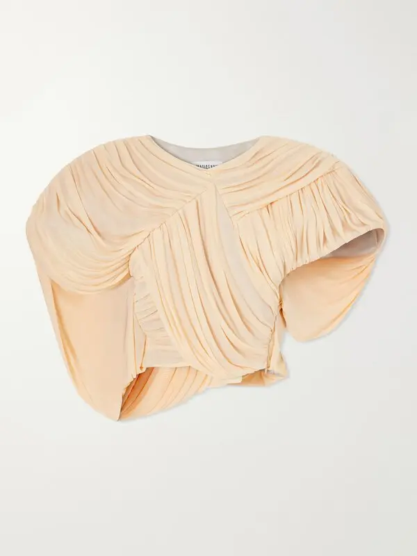 Maticevski Draped Chiffon Blouse - Neutrals