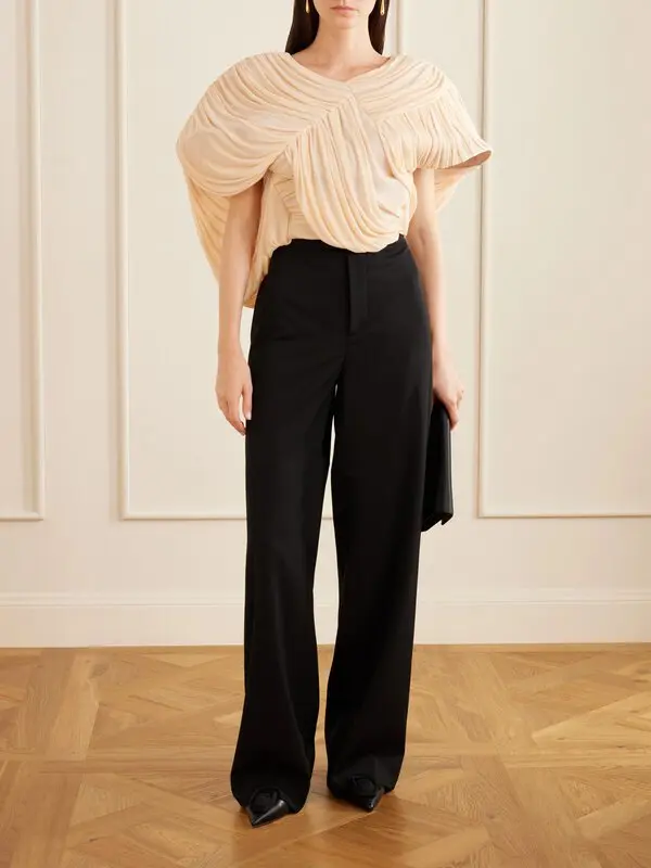 Maticevski Draped Chiffon Blouse