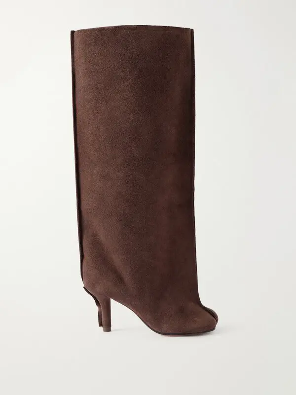 MAISON MARGIELA Suede Knee-high Boots - Brown