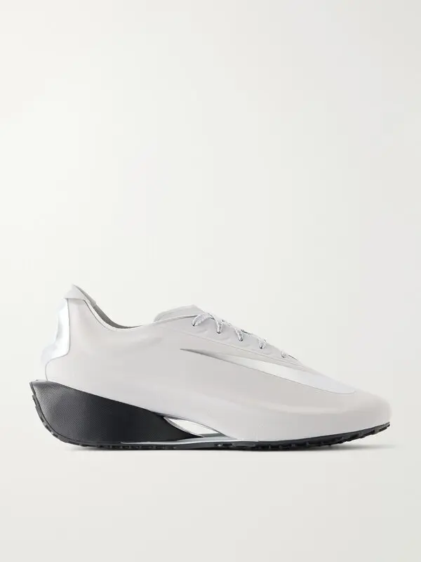 Nike First Sight Noir Rubber And Textile Sneakers - Silver