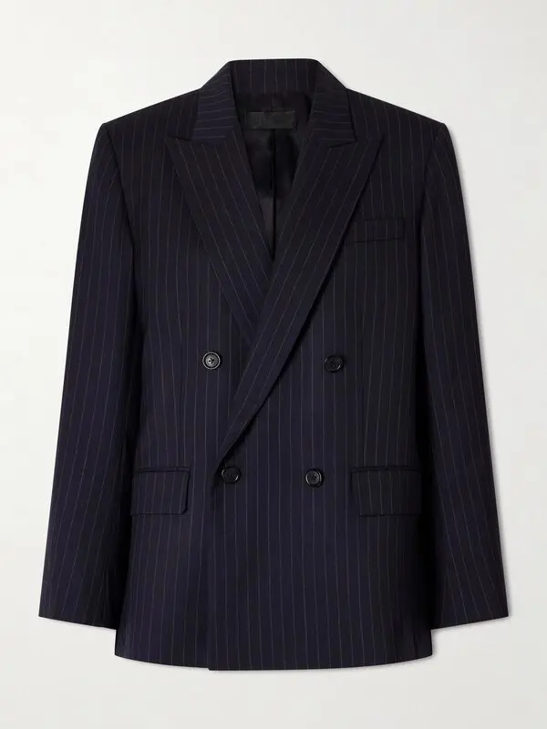 NILI LOTAN Leston Wool-blend Blazer - Blue