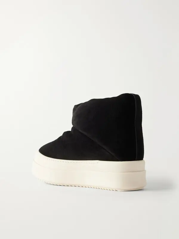 Rick Owens Suede Platform Sneakers