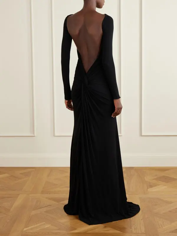 Alex Perry Open-back Jersey Gown