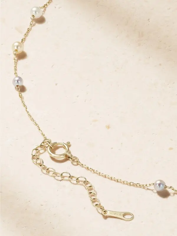 Mizuki 14-karat Yellow Pearl Necklace