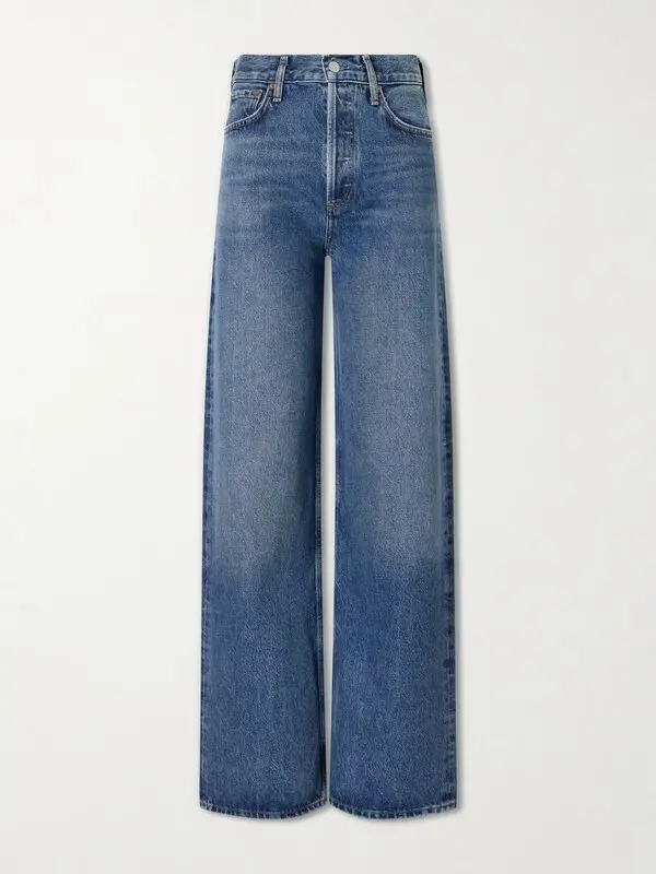 AGOLDE Ren Long High-rise Wide-leg Jeans - Blue