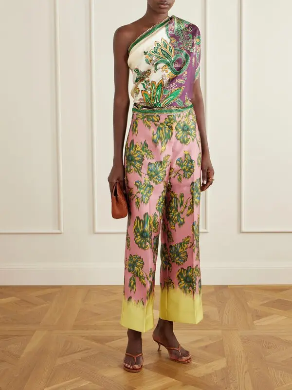 ALEMAIS Ruthie Floral-print Silk-twill Scarf