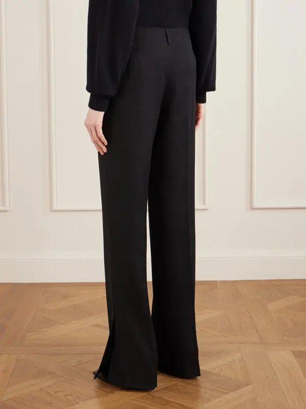 Khaite Grenare Virgin Wool Straight-leg Pants