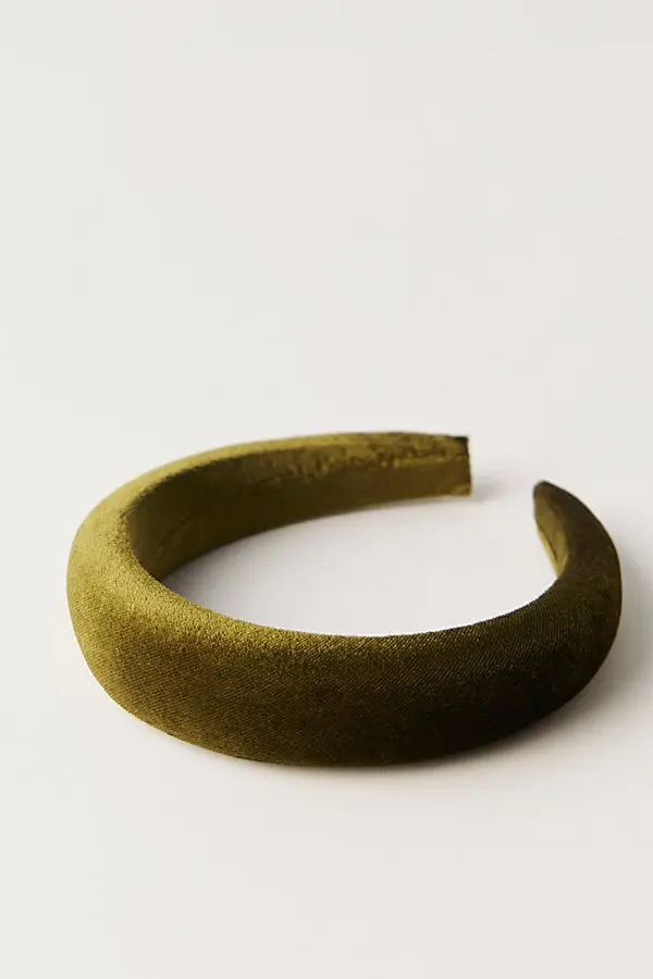 Free People Velvet Halo Headband At - Olive
