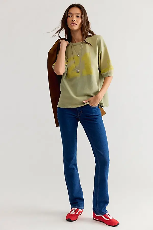 RAGABOND Lost And Found' Graphic Ringer Tee - Green