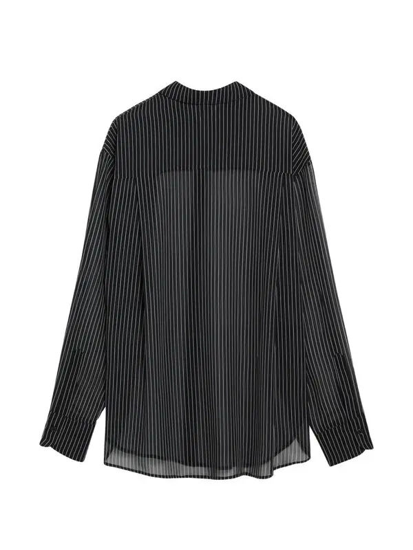 THE FRANKIE SHOP Peri Striped Shirt - Black