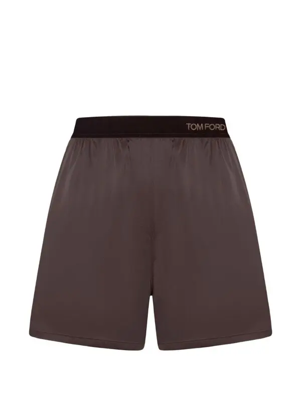 TOM FORD Silk Pajama Shorts - Brown