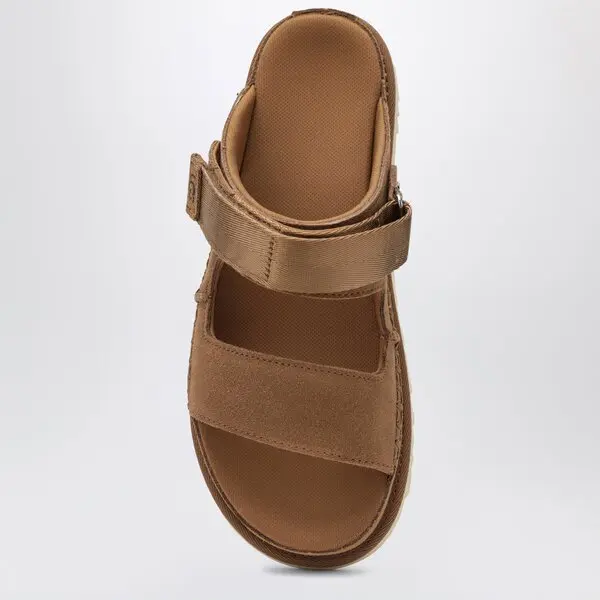 UGG Goldenstar Glide Suede Sandals In Chestnut - Brown