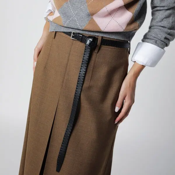Prada Slim Leather Belt