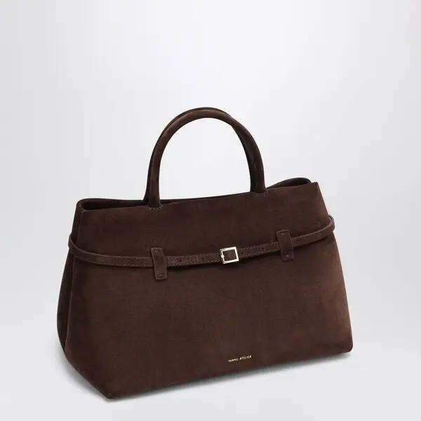 Manu Atelier Le Cambon 35 Suede Bag - Brown