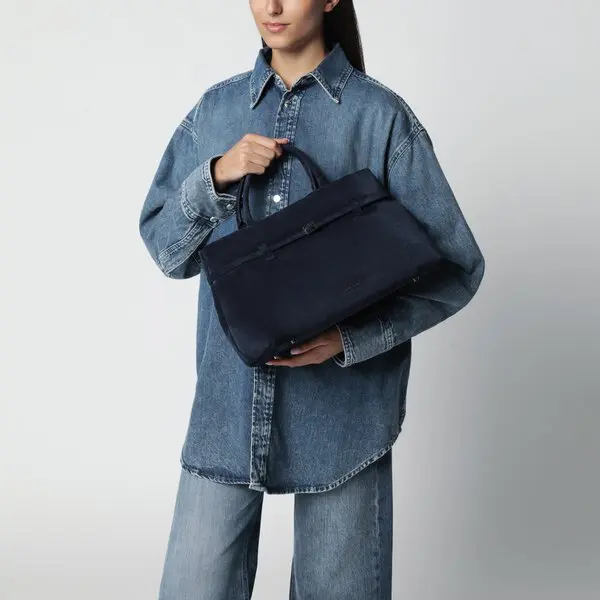 Manu Atelier Le Cambon" Suede Handbag - Blue